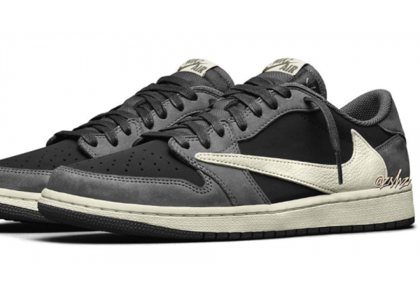 Nike Travis Scott x Air Jordan 1 Low Grey Black Cream купить