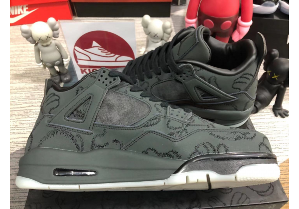 KAWS X Nike Air Jordan 4 Retro Black Army Green купить в Москве